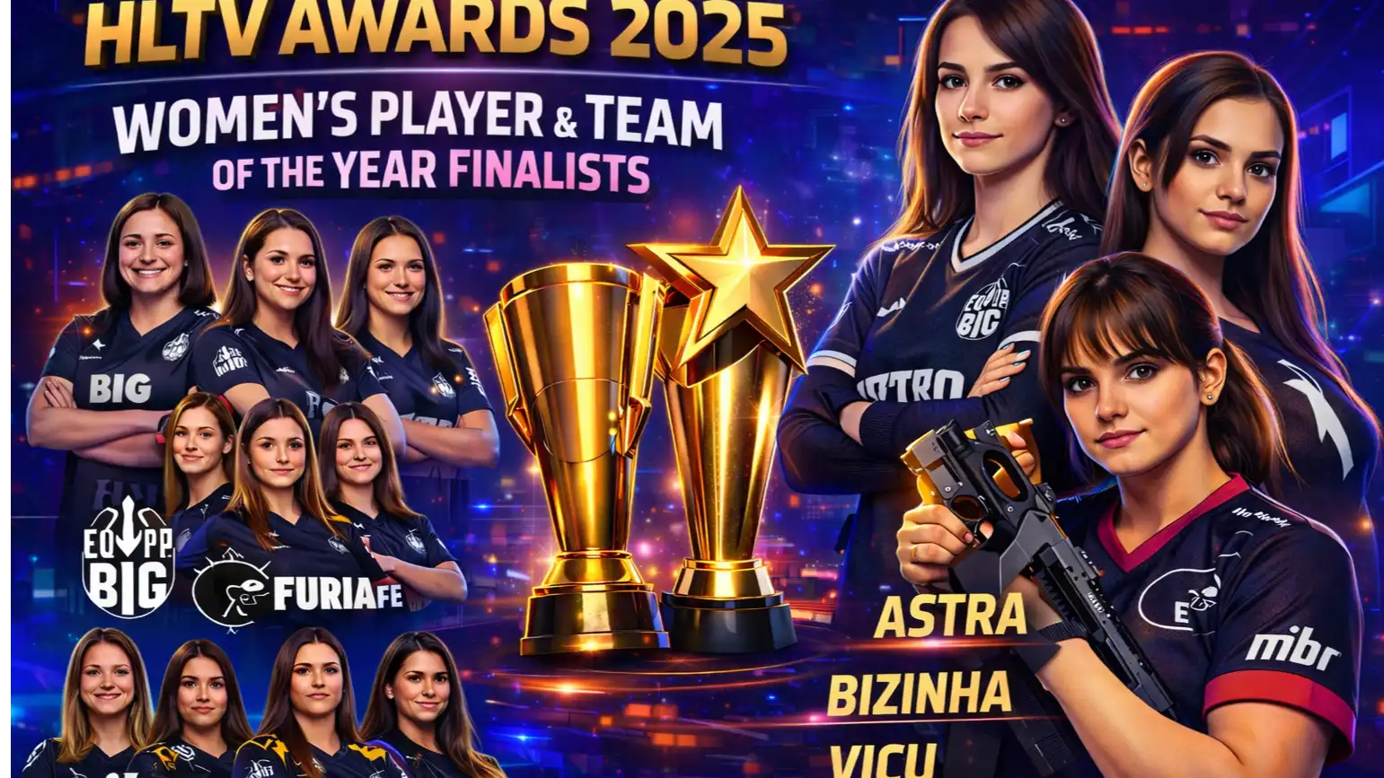 HLTV Awards 2025 Women’s Player & Team of the Year Finalists Revealed ...