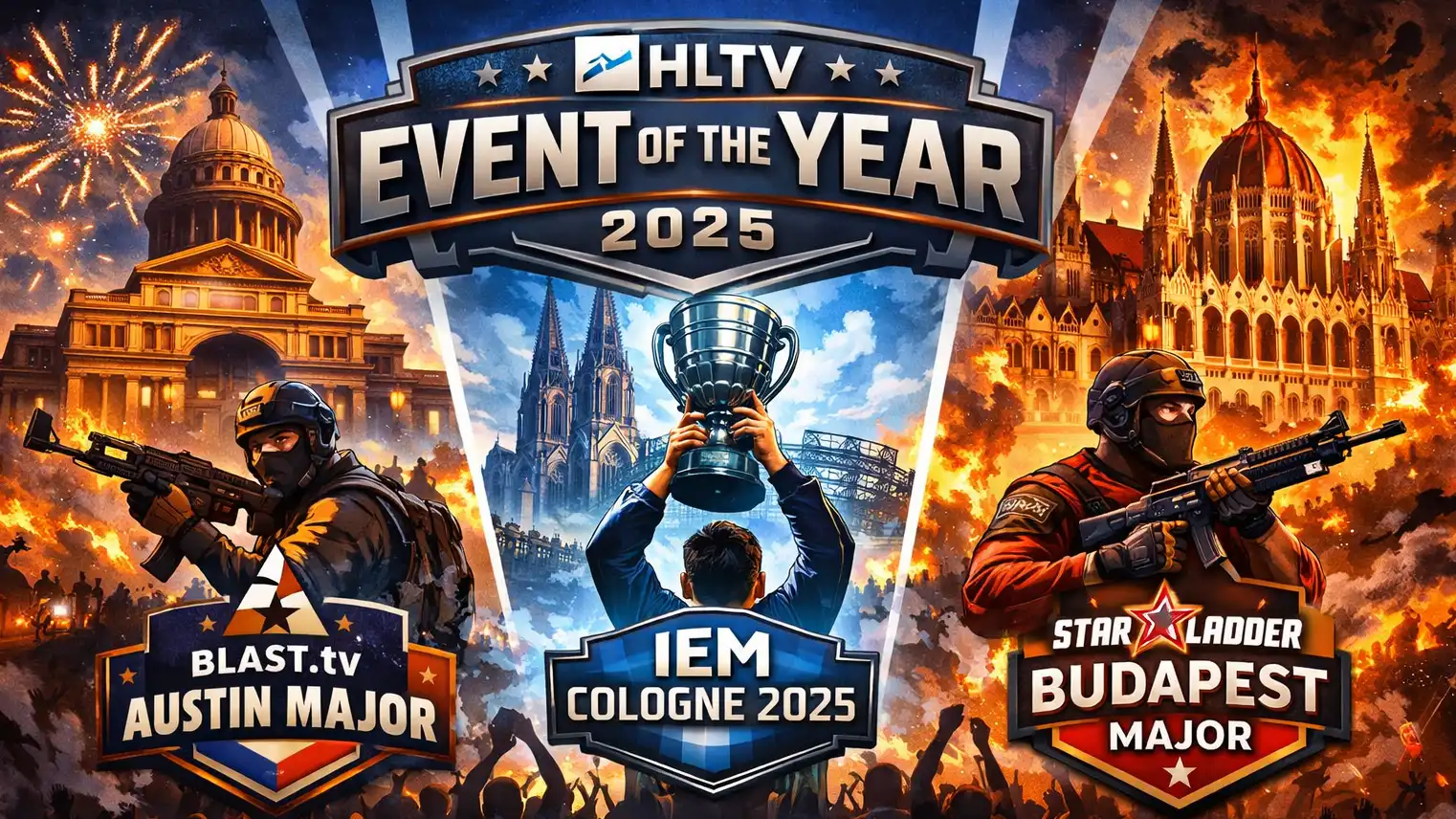 HLTV Event of the Year 2025: Austin Major, IEM Cologne, and Budapest ...